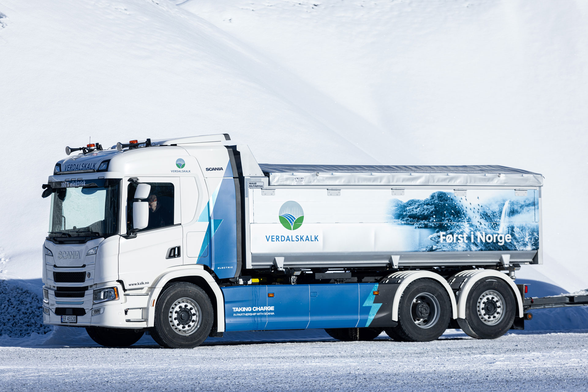 Scania delivers 66-tonne electric truck to Verdalskalk AS in Norway ...