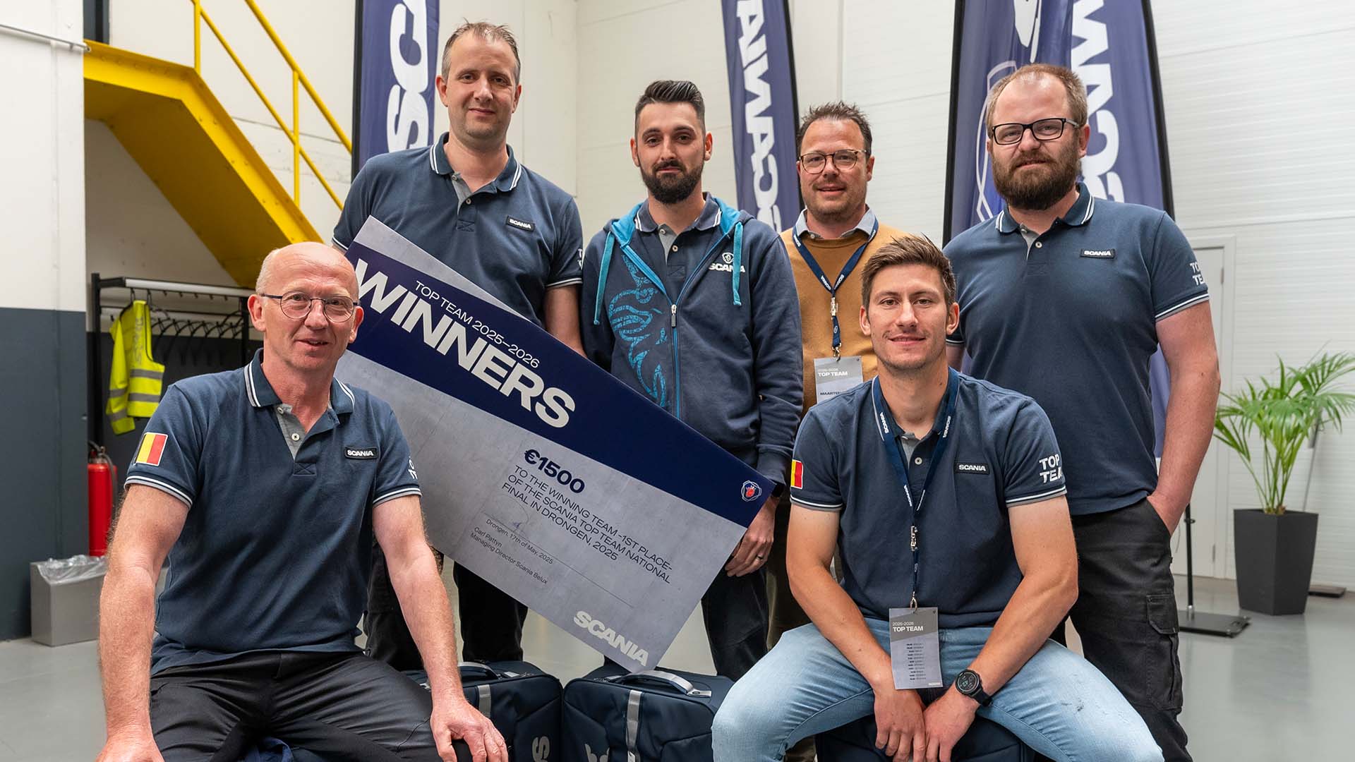 Les lauréats de la compétition Scania Top Team Belgique-Luxembourg ...