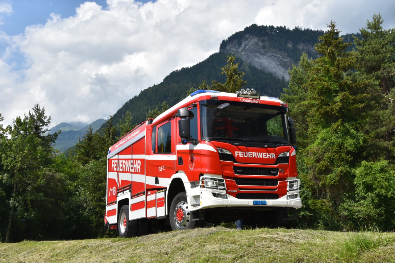 Komplette Scania-Flotte bei der Stützpunkt-Feuerwehr Landquart | Scania Schweiz