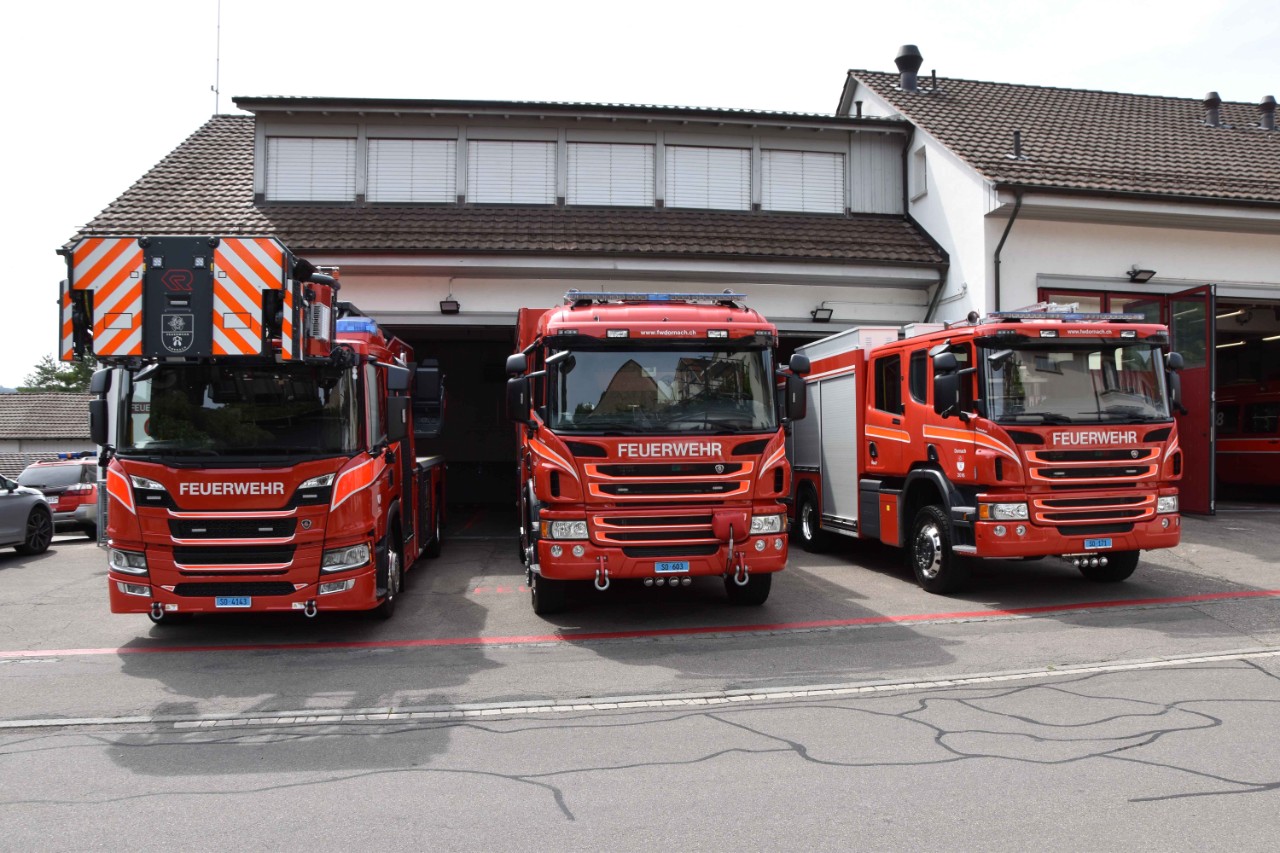 Einheitliche Scania-Flotte für die Feuerwehr Dornach | Scania Schweiz