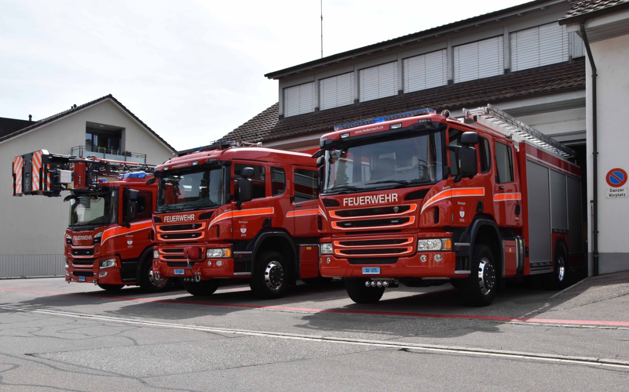 Einheitliche Scania-Flotte für die Feuerwehr Dornach | Scania Schweiz